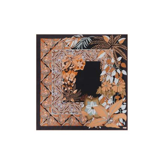 VAKKO FLORAL PATTERNED SILK SCARF