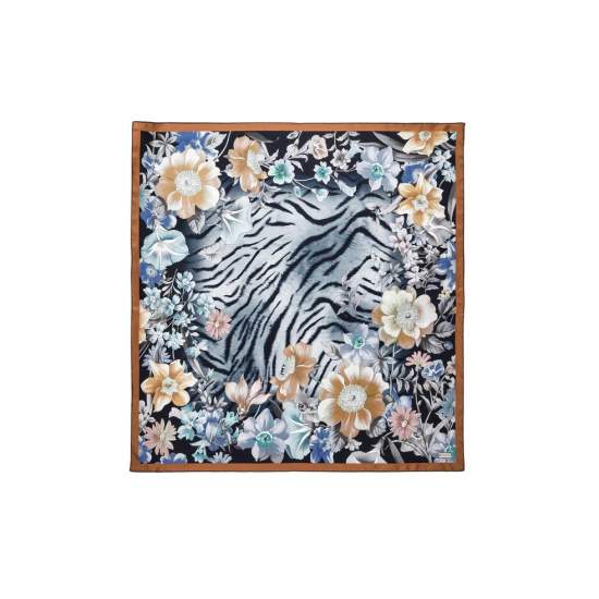 VAKKO FLORAL PATTERNED SILK SCARF