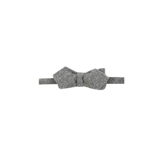 VAKKO GRAY FLANNEL WOOL BOWTIE