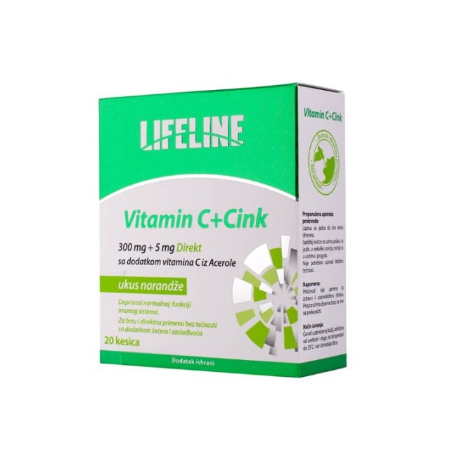 Vitamin C + Cink Direkt 20 kesica