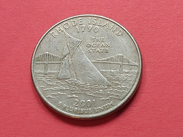 USA  - quarter dollar 2001 god P Rhode Island