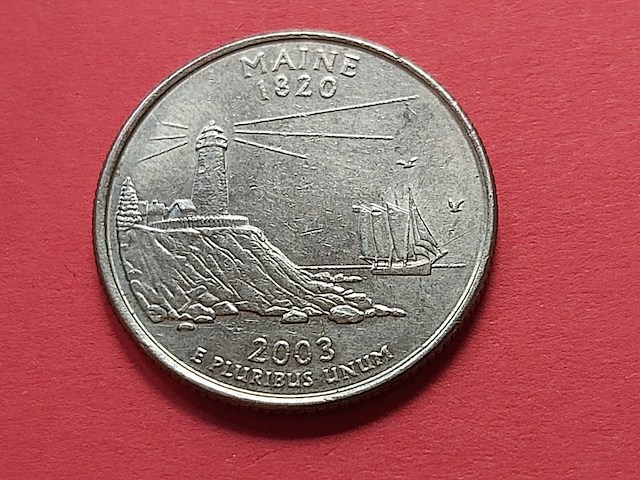 USA  - quarter dollar 2003 god D Maine