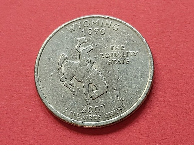 USA  - quarter dollar 2007 god P Wyoming