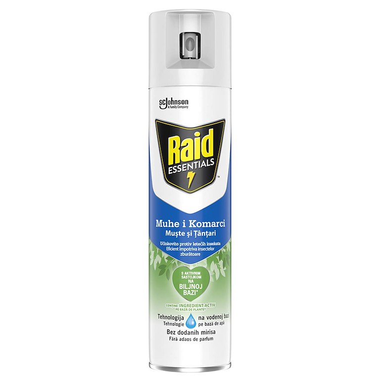 Raid sred essentials sprej za leteće insekte 400ml raid