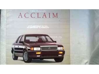 Prospekt Plymouth Acclaim 1989. prosireni A4 forma