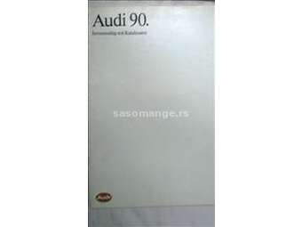 Prospekt Audi 90 katalizator 1/89, A4 format,36 st