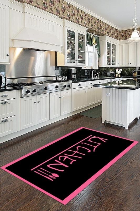 Staza za kuhinju sa gumenom podlogom 60x140cm – Kitchen roze, KG-007