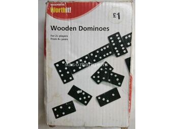 Wooden Dominoes Woolworths duplo 6, 28 kom.,ocuvan