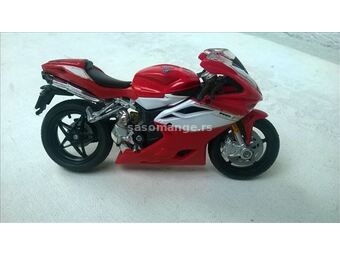 Motor Burago MV Agusta F4RR,1:18,slomljen zmigavac