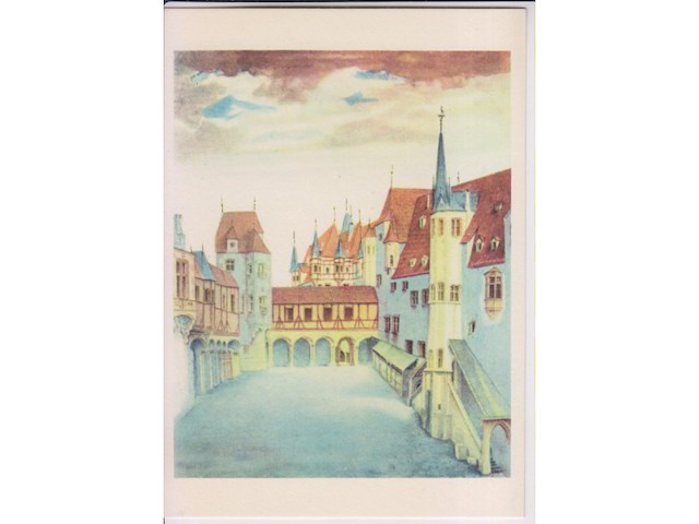 DIRER / ALBRECHT DURER 1471-1528 Castle-yard at Insbruk
