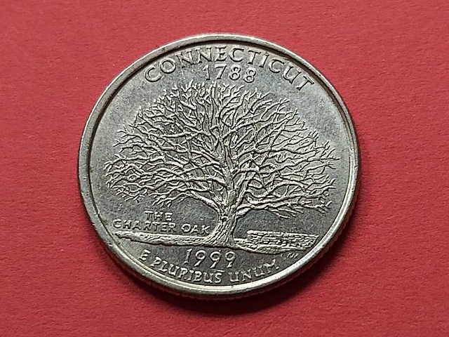 USA  - quarter dollar 1999 god P Connecticut