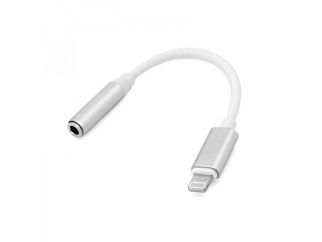 Adapter za slusalice iP-11 iPhone lightning na 3.5mm srebni