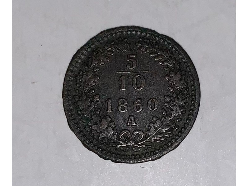 5/10 A Kreuzer Austira 1860