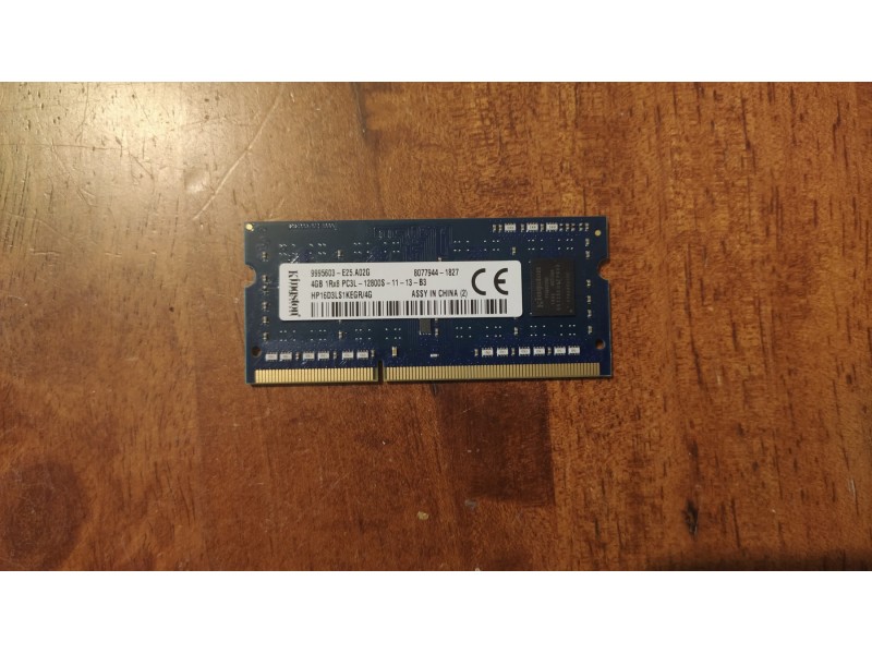 Ram memorija DDR3 Kingston 4GB , 1600Mhz , PC3L