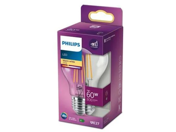 Philips Led classic sijalica 7W (60W) A60 E27 WW 2700K CL ND RFSRT4 PS760