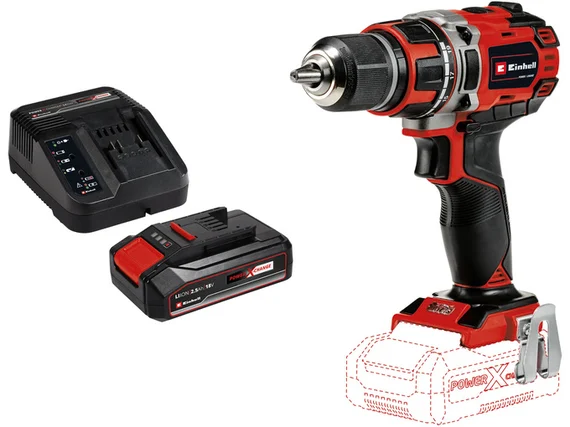 Einhell Aku. Bušilica TE-CD 18/50 Li BL-Solo i Power-X-Change 18V 2,5 Ah Starter-Kit