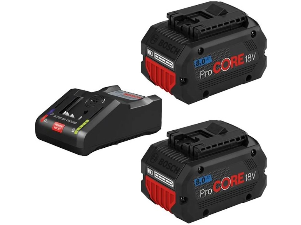 Bosch Akumulatorski set 18V 2 x PROCORE 18V 8,0Ah + GAL 18V-160 C Power Boost punjač 1600A016GP