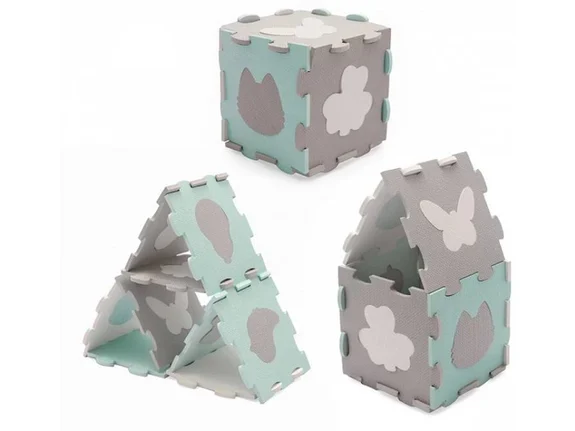 Kinderkraft Podloga za igru Luno Shapes Mint