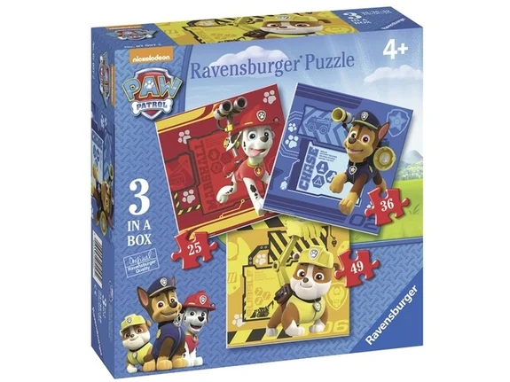 Ravensburger puzzle (slagalice) -Paw patrol, 3 u 1 RA07057