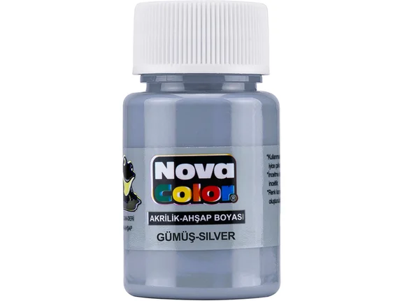 Nova Color Akrilne boje - NC-235 - 30g - srebrna