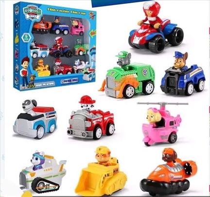 Patrolne šape u vozilima 9 figura Paw patrol