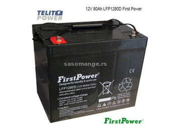 FirstPower 12V 80Ah LFP1280D terminal T9 ( 0358 )