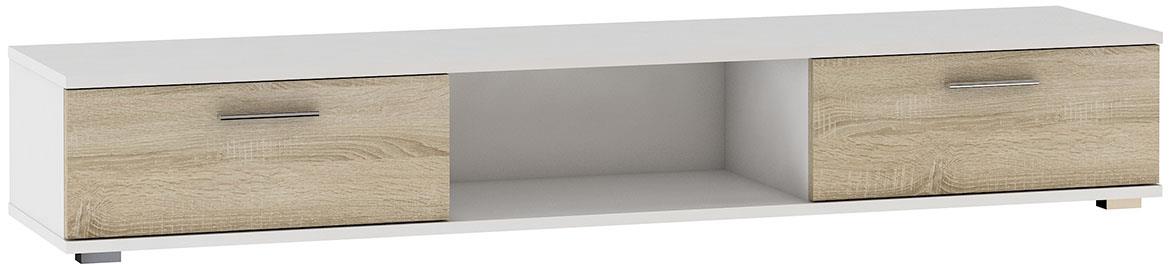 Sella TV komoda 2 vrata+1 otvor 175,5x38,4x22,7 cm belo/natur (sonoma hrast)