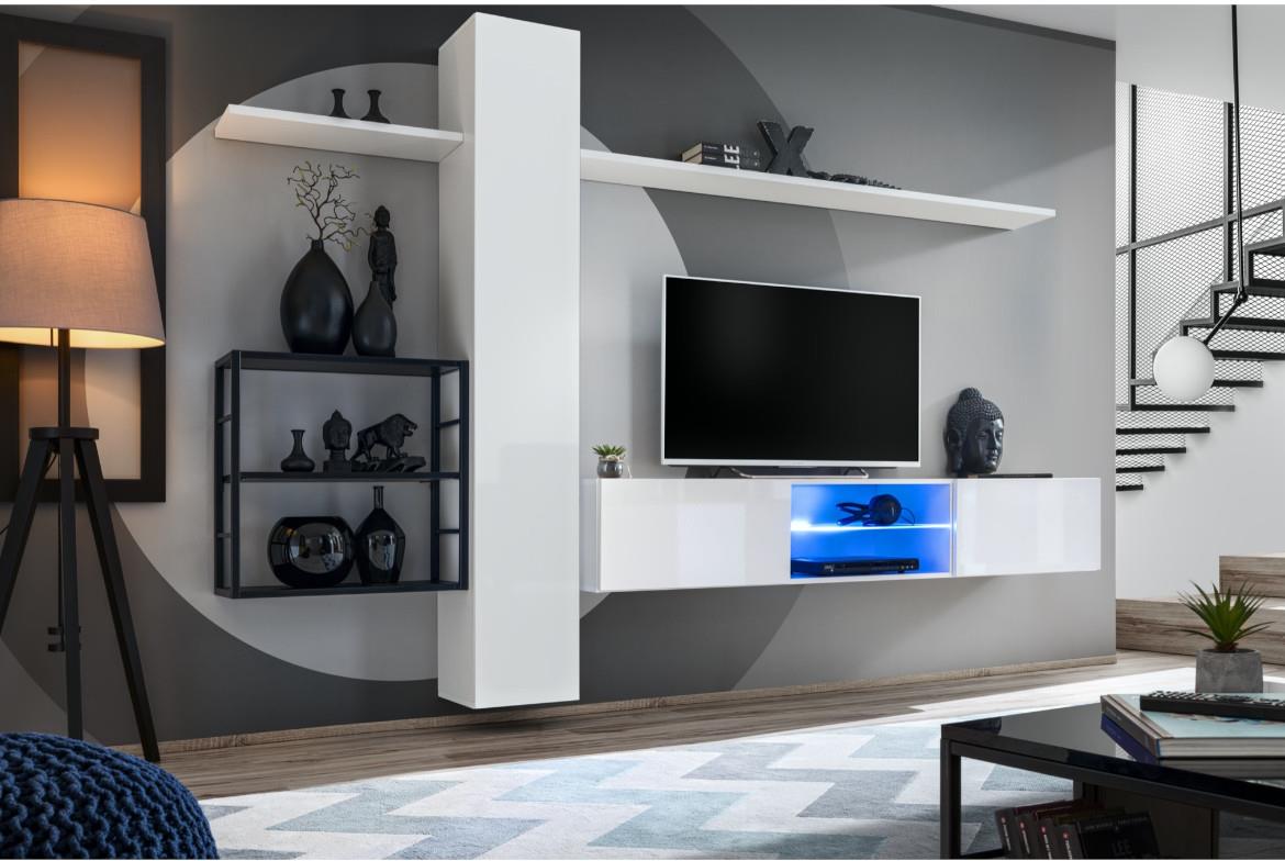 Switch Met V regal+LED 270x40x180 beli visoki sjaj