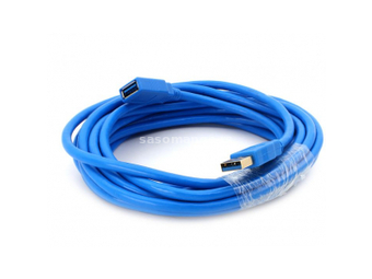 3G (81916) kabl USB 3.0 (muški) na USB 3.0 (ženski) 5m plavi