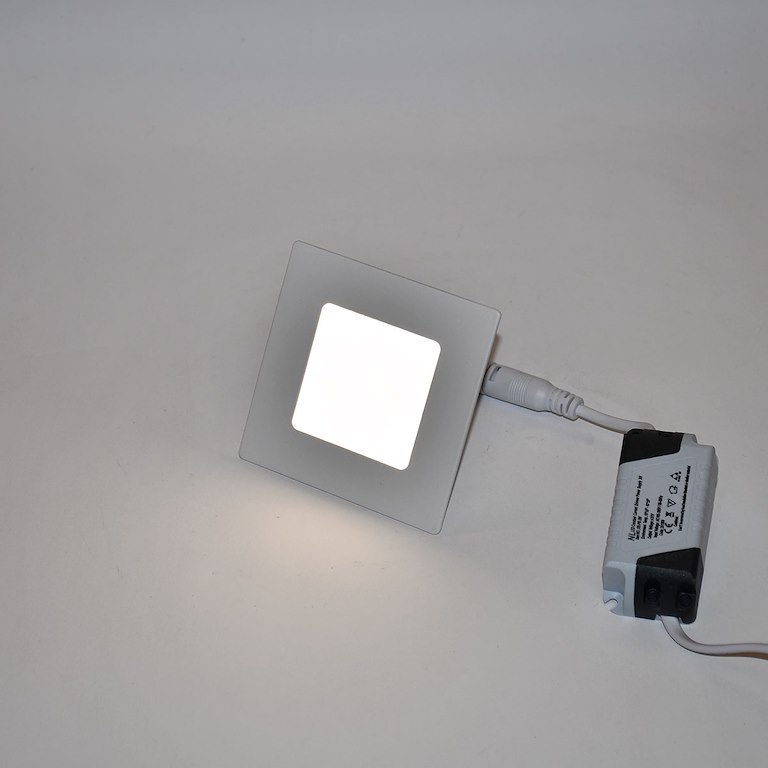 LED panel 3W ugradni četvrtasti – Dnevno bela