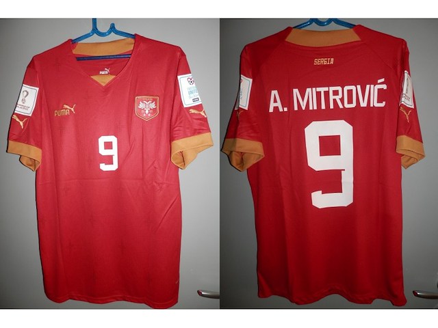Srbija dres (Qatar 2022) Aleksandar Mitrović 9