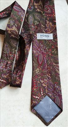 YORN svilena kravata sa rusticnim motivima