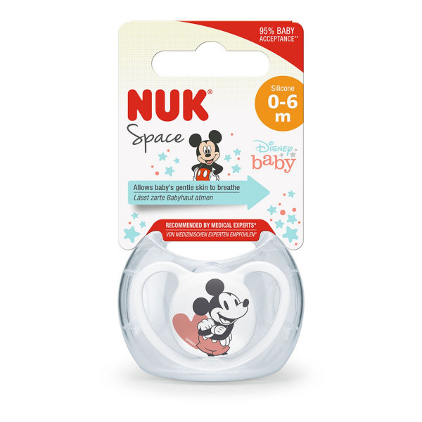 Nuk varalica Mickey space box, silikon, vel 1