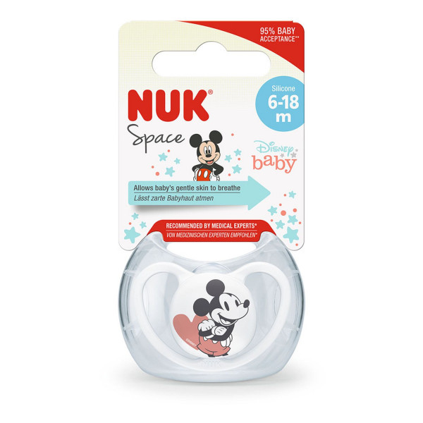 Nuk varalica Mickey space box, silikon, vel 2