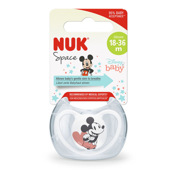 Nuk varalica Mickey space box, silikon, vel 3