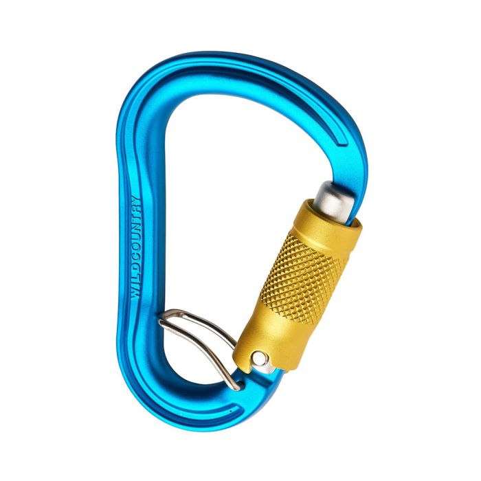 KARABINER HMS WILDCOUNTRY TRILOCK BELAY blue-yellow