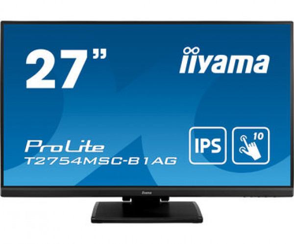 IIYAMA Multiboard T2754MSC-B1AG 27'' PCAP 10P Touch, Anti Glare coating, 1920x1080, IPS-panel, Slim Bezel, Speakers, VGA, HDMI, Double Hinge