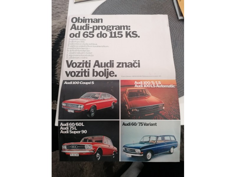 Prospekt stari - NOVI AUDI 1971