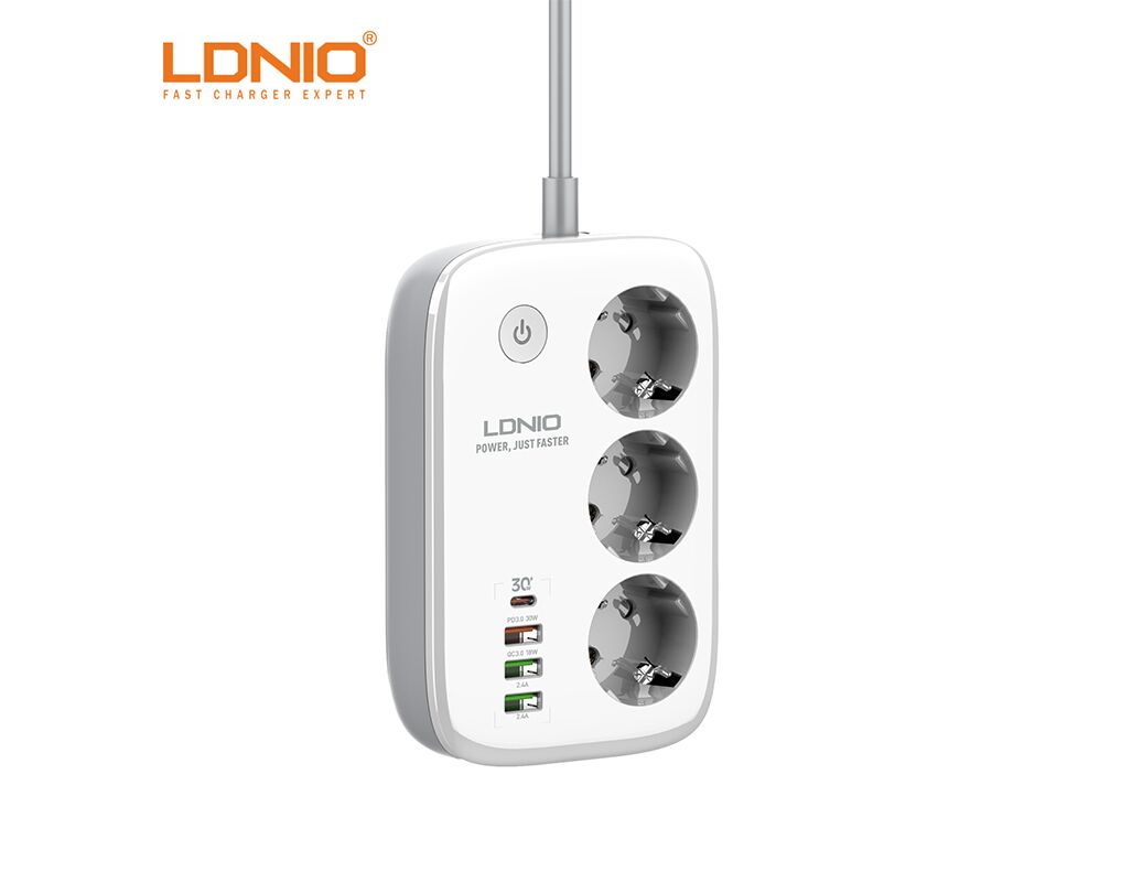 Produzni kabl LDNIO SEW3452 EU 3 uticnice + 2xUSB QC PD
