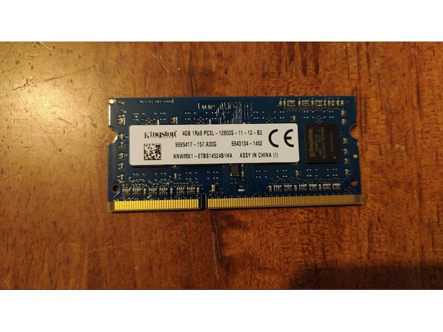 Ram memorija BR3 DDR3 Kingston 4GB , 1600Mhz , PC3L