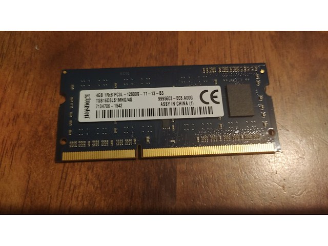 Ram memorija BR2 DDR3 Kingston 4GB , 1600Mhz , PC3L