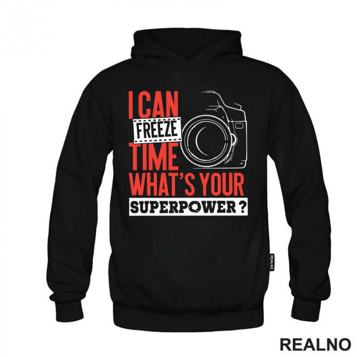 I Can Freeze Time. What's Your Superpower? - Red Outlines - Photography - Duks