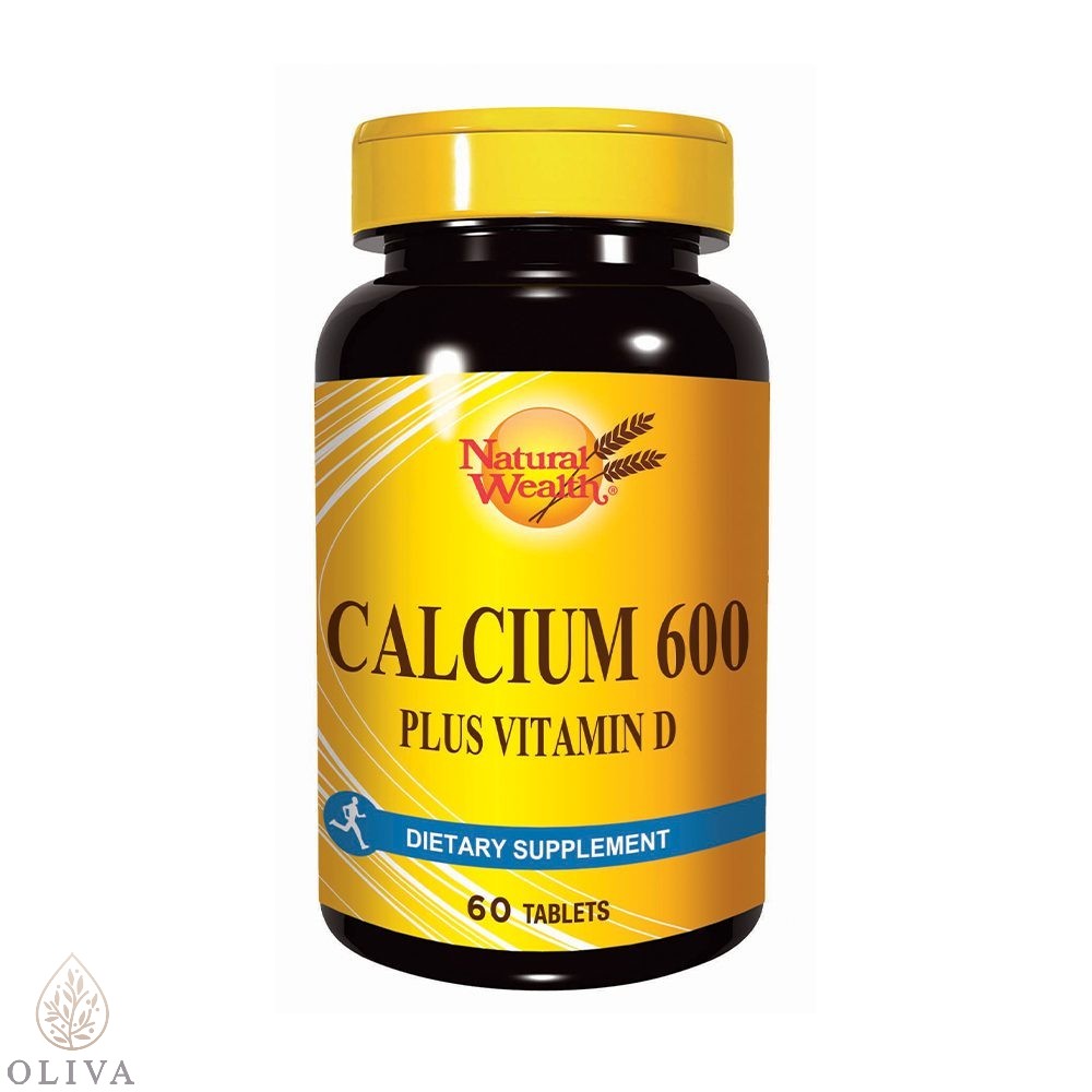 CALCIUM 600+VIT D TBL 60 NATURAL WEALTH