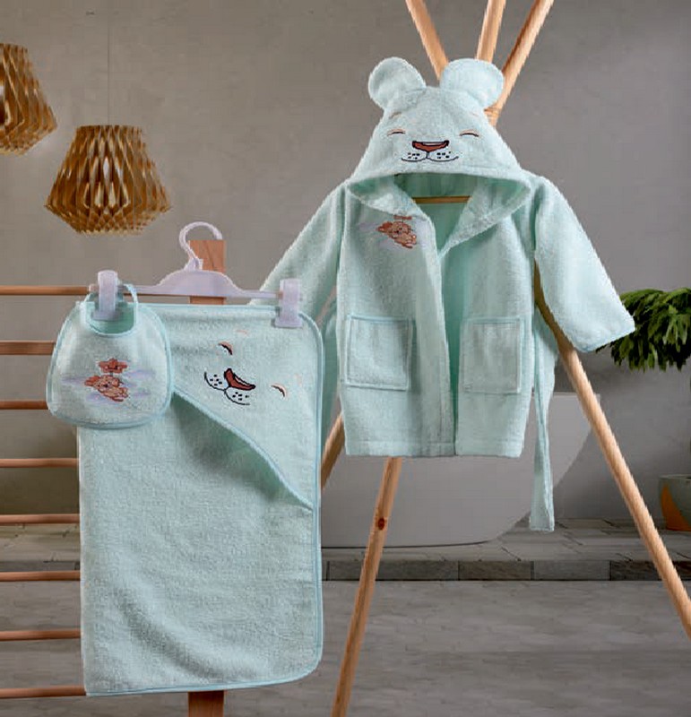 Bade mantil set CB BABY BATHROOM SET - ASLAN