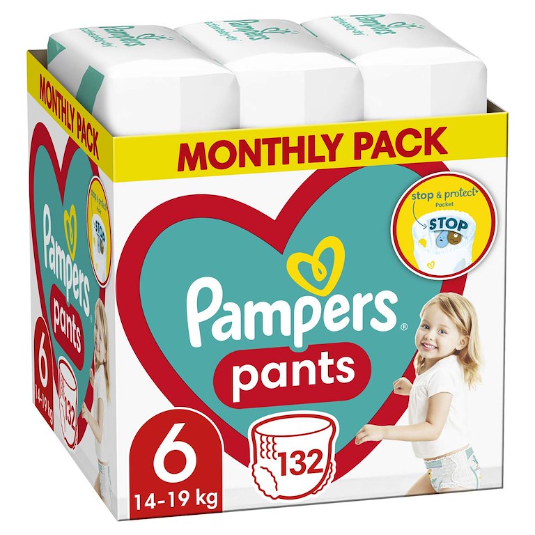 Pampers pelene pants s6 1x132 msb pampers