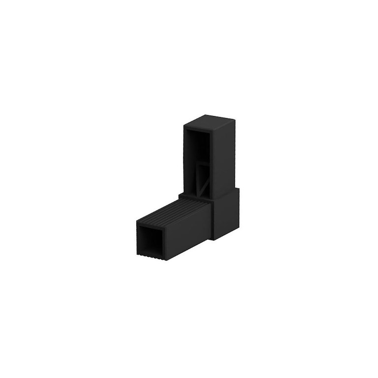 QB PVC ugao 2 kraka CRNA