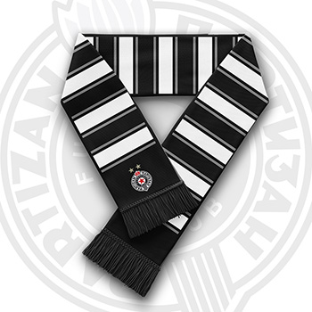 Bar šal "Black-white" FK Partizan 2433