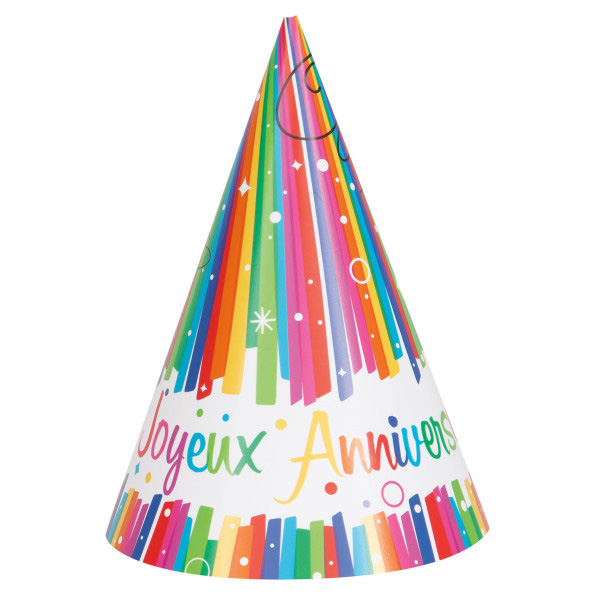 56911U
8 Rainbow Party Hats