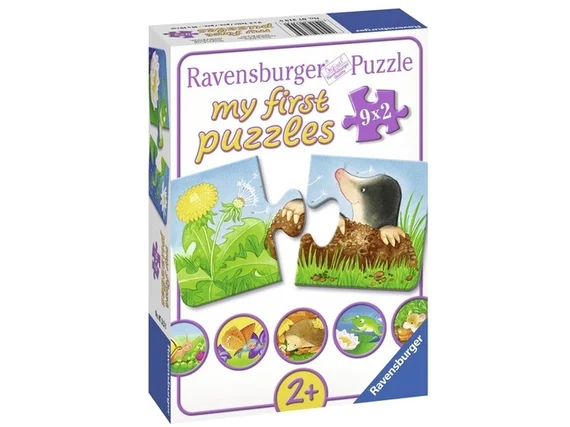 Ravensburger puzzle (slagalice) - Moje prve puzzle, 9 u 1,sitne životinje RA07313