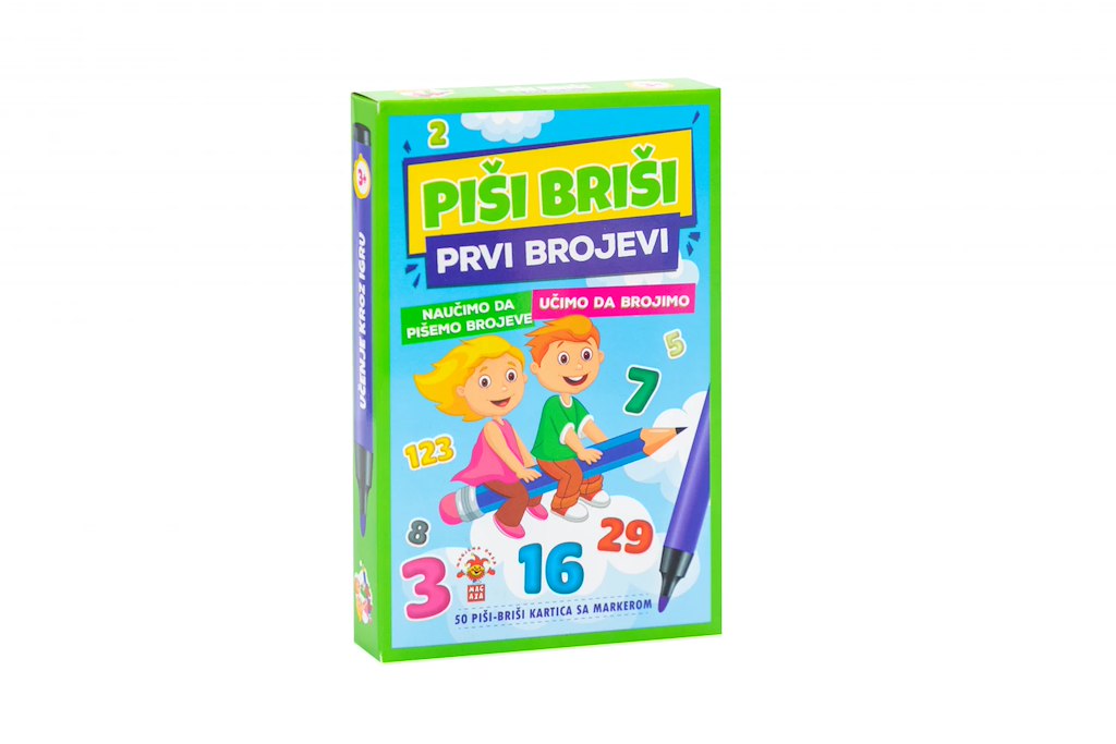 EDUKATIVNE KARTICE PISI BRISI PRVI BROJEVI